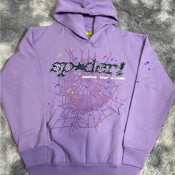 Sp5der | Shirts | Sp5der Hoodie Aa Purple | Poshmark